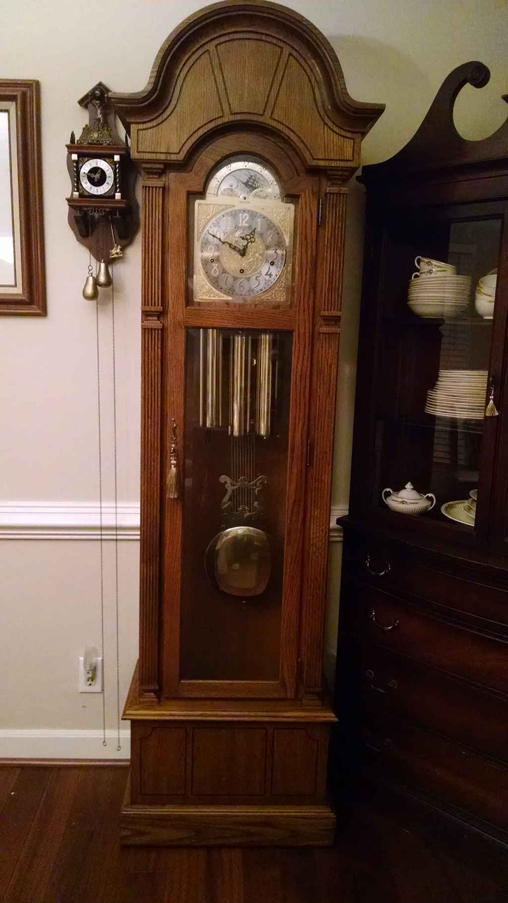 Wurlitzer Grandfather Clock Hermle Triple Chime Rescue Clocks Wurlitzer Grandfather Clock Hermle Triple Chime Rescue Clocks
