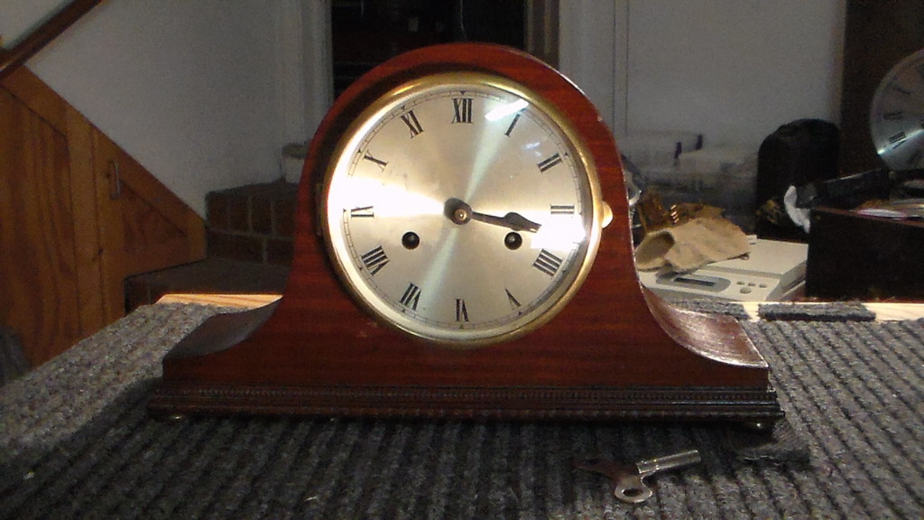 Thomas Haller Tambour Mantel Clock c. 1920 SOLD - Rescue Clocks