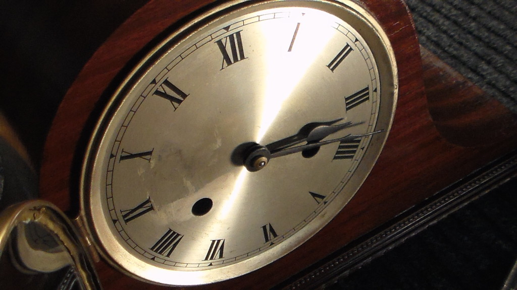 Thomas Haller Tambour Mantel Clock c. 1920 SOLD - Rescue Clocks